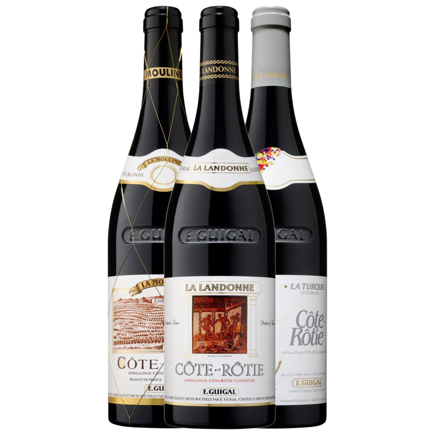 E. Guigal: Cote Rotie, Assortment La Landonne, La Turque, La Mouline C ...